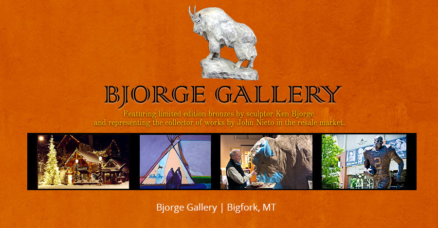 Bjorge Art Gallery & Sculptures | John Nieto Paintings | Bigfork MT